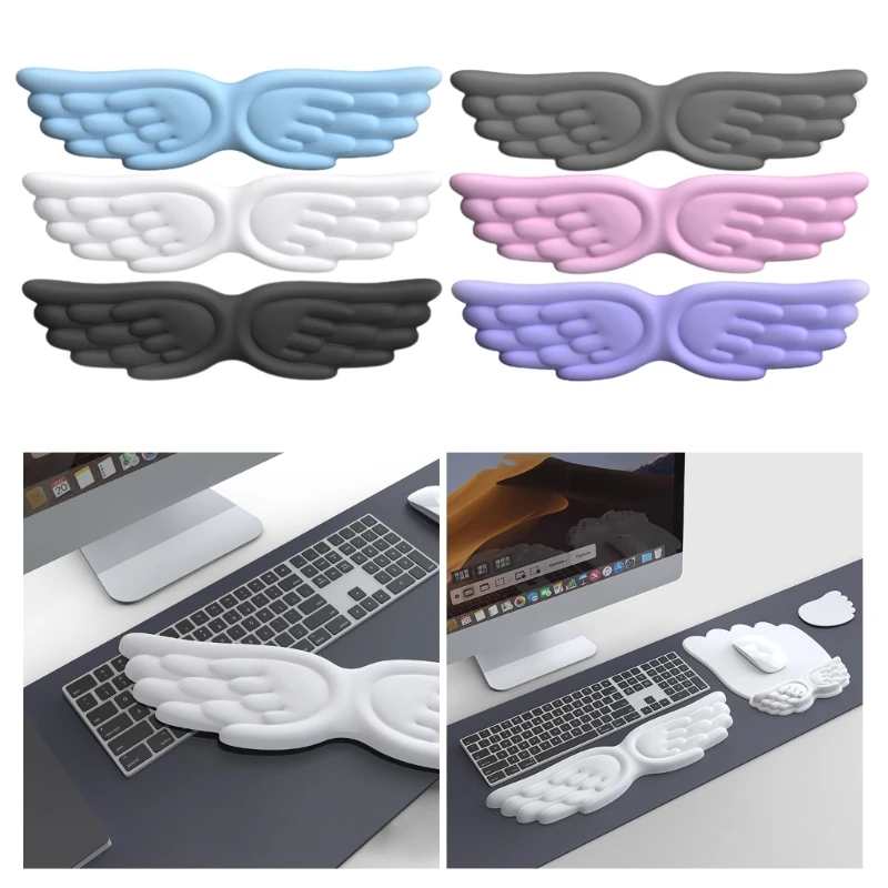 Mousepad Ergonomic Angel Keyboard Wrist Rest And Mouse Pad Set Reduce ...
