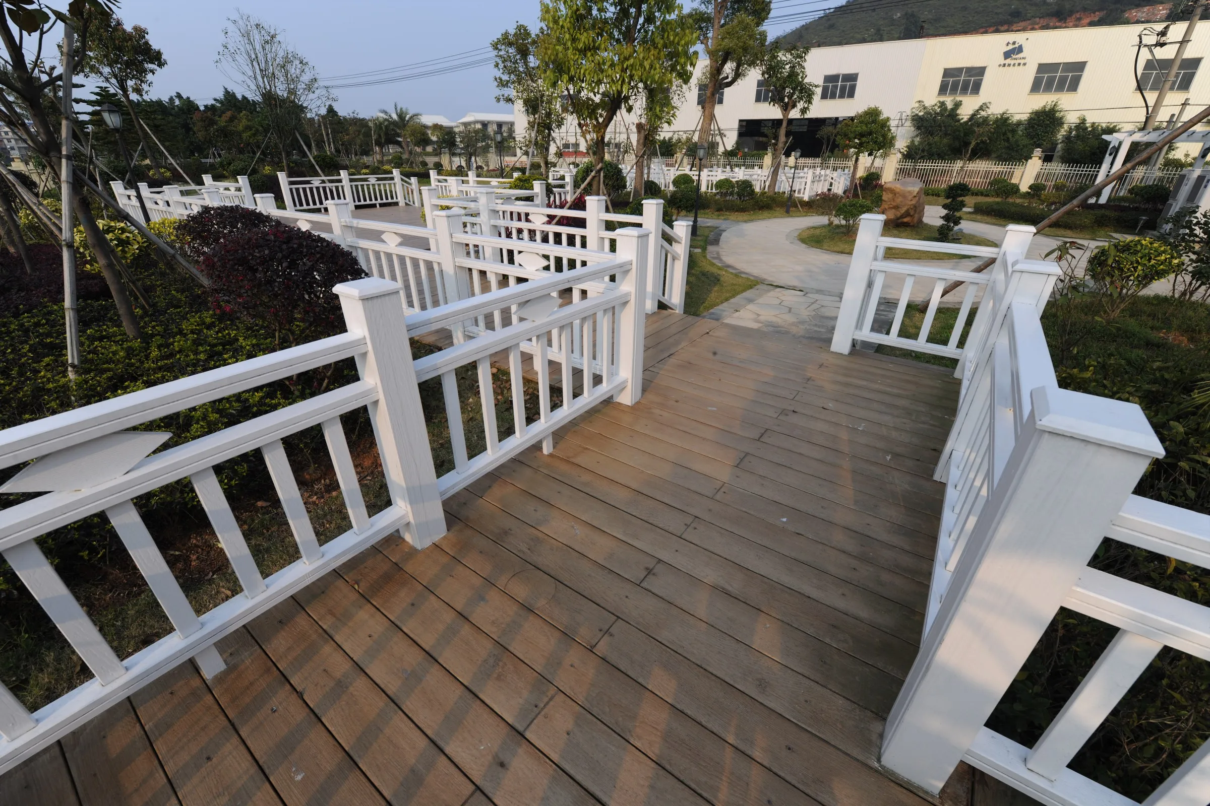 Outdoor Wood Look Handrails Balcony Railing Veranda Railings Wear ...