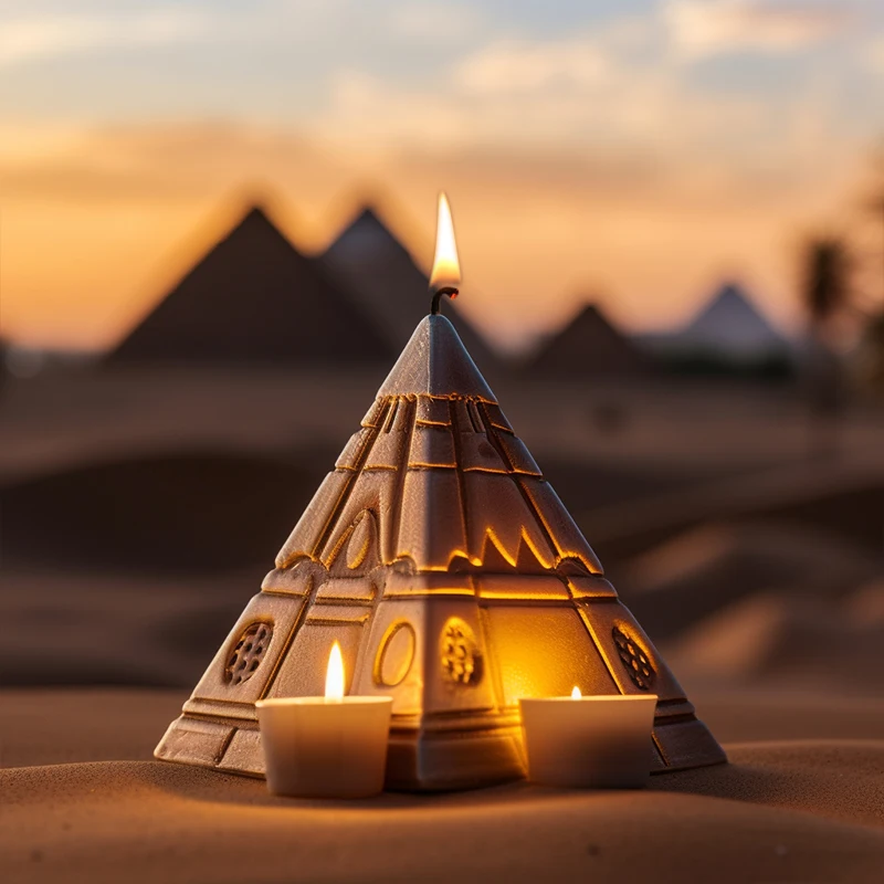 Dumo Custom Pyramid Silicone Candle Mold Three-dimensional Egyptian ...