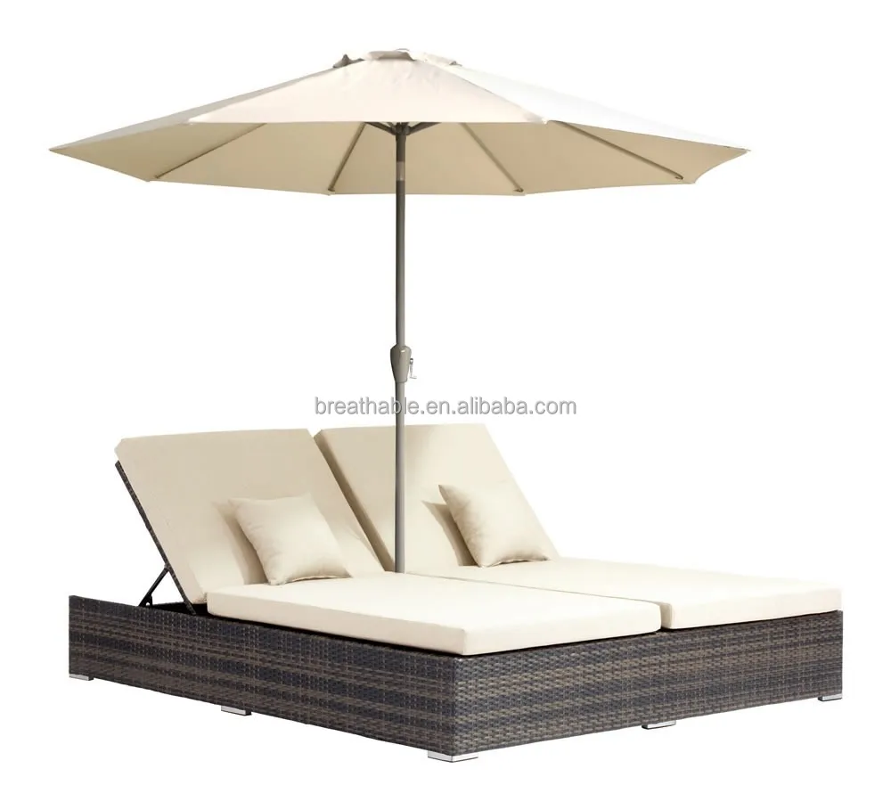 Pe Rattan Weaving Outdoor Sunbathing Daybed Furniture Swimming Pool ...