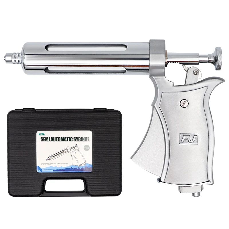 50ml Automatic Injection Syringe - Stainless Steel Vet Syringe