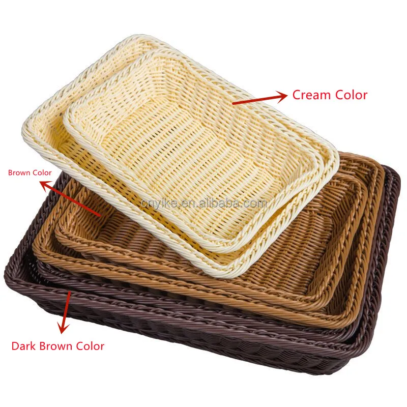 Pp Plastic Rattan Home Woven Storage Basket Storage Basket Storage ...