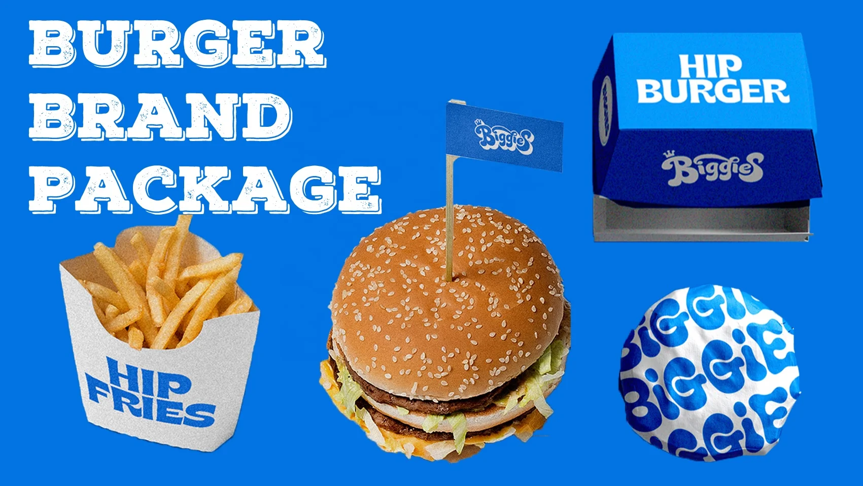 Custom Recyclable Black Lunch Food Hamburger Packaging