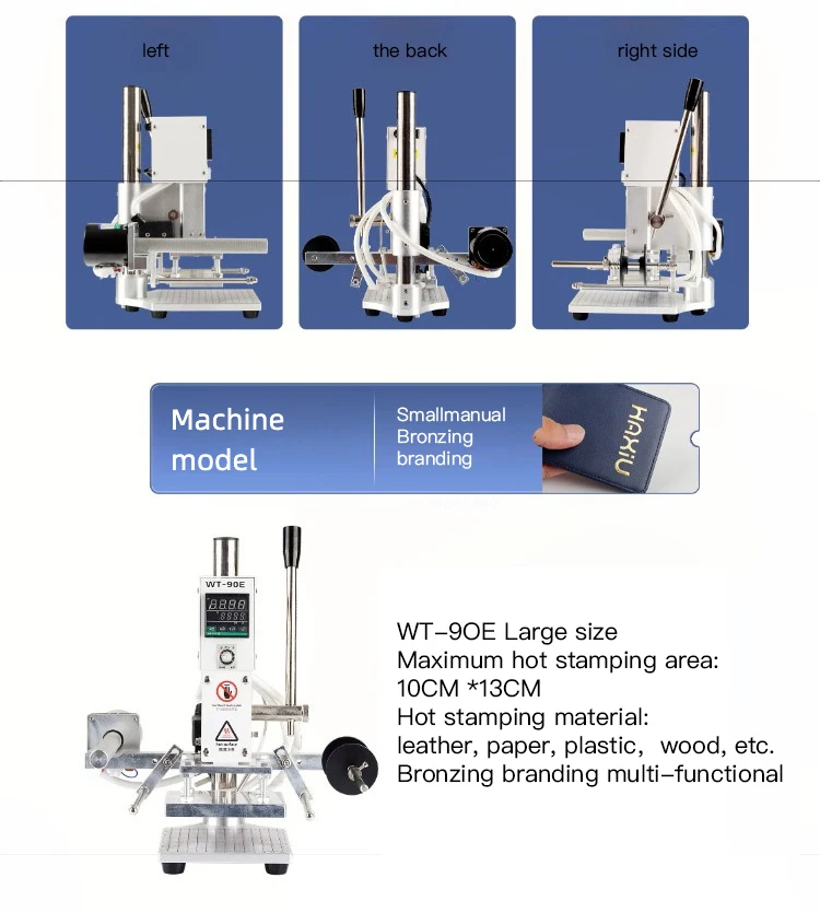 Desktop Small Hot Stamping Machine for Cardboard Paper Glass Leather ...