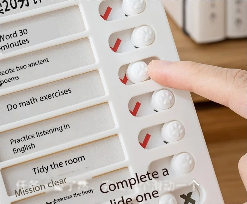 Reusable Chore Chart Planning Board Portable Memo Checklist Pencil Storage Box For Kids ...