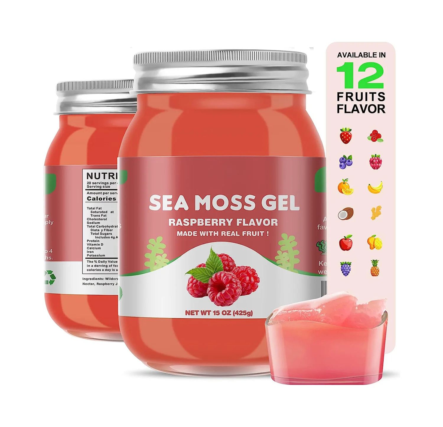Sea Moss Gel Organic Raw Flavored Irish Seamoss Gel Immune and ...