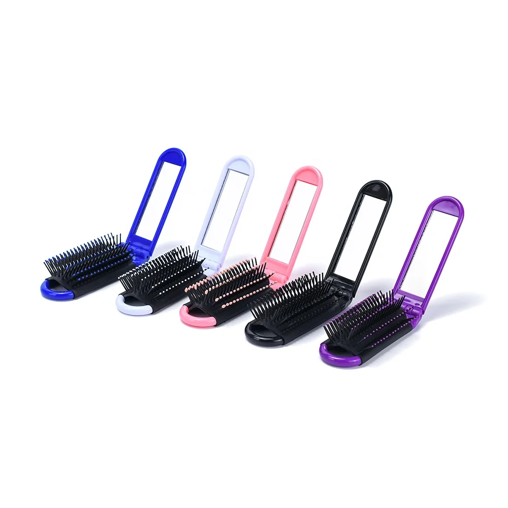 Custom Logo Travel Mini Pocket Portable Hair Combs Brush With Folding ...