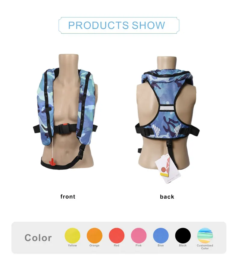 Oem Outdoor Manual Automatic Floatation Air Inflatable Pfd Swim Vest ...
