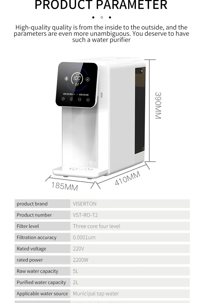 Viserton Instant Hot Smart Water Dispenser with RO System
