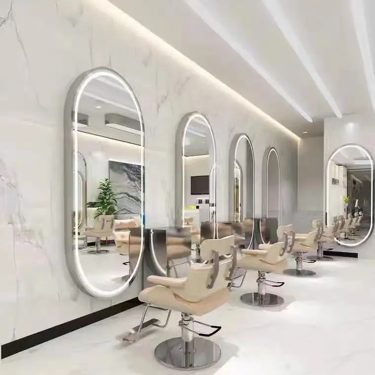 Luxury Modern Led Light Mirror Cabinet Hair Beauty Salon Furniture ... Luxury Modern Led Light Mirror Cabinet Hair Beauty Salon Furniture ...