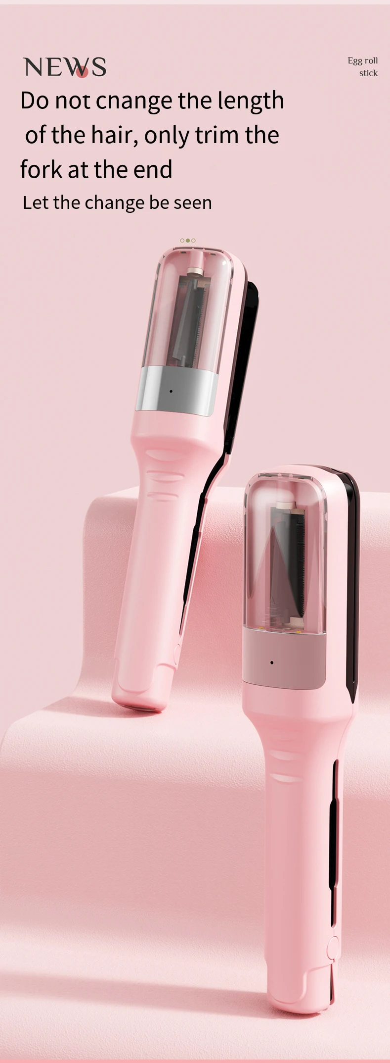 2 in 1 Hair Splits End Trimmer Damaged Cordless Split End Remover Women ...