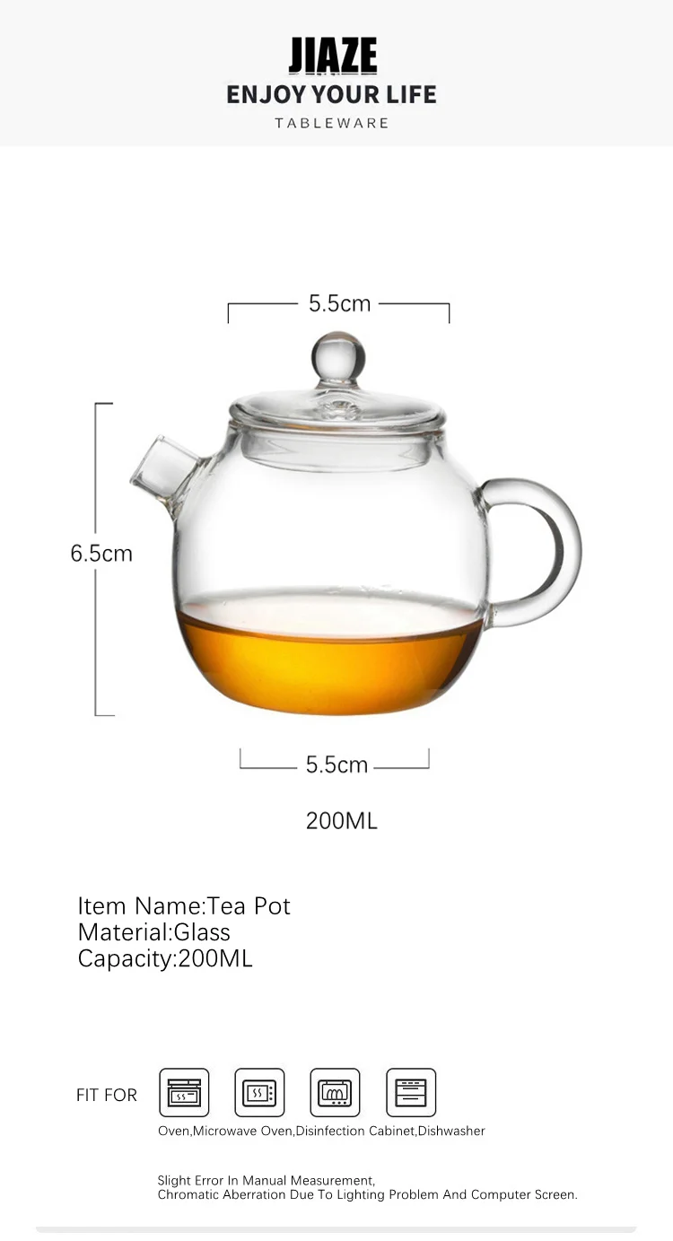 New High Borosilicate Glass Brewing Teapot Mini Heat-resistant Water ...