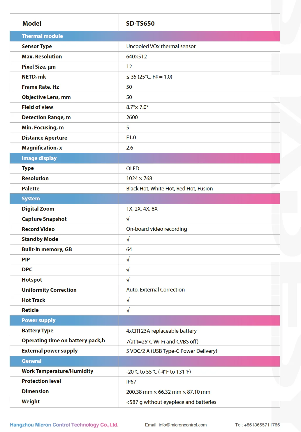 Snadesy SD-TS650 Thermal Monocular 3 in 1 for Hunting, OEM | Wholesale