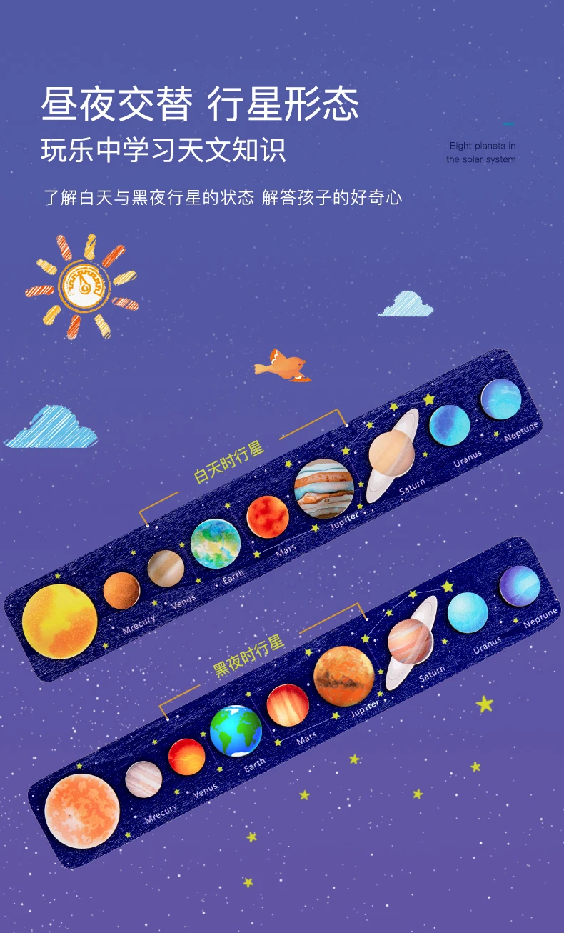 Solar System Wooden Puzzle - Educational Fun for Kids