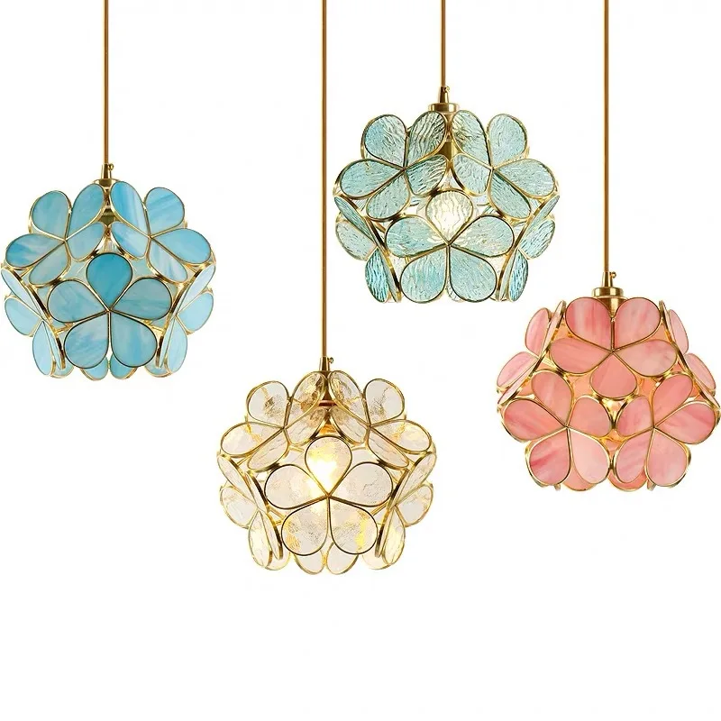 Modern Corridor Flower Design Chandelier Art Deco Brass Flower Shape ...