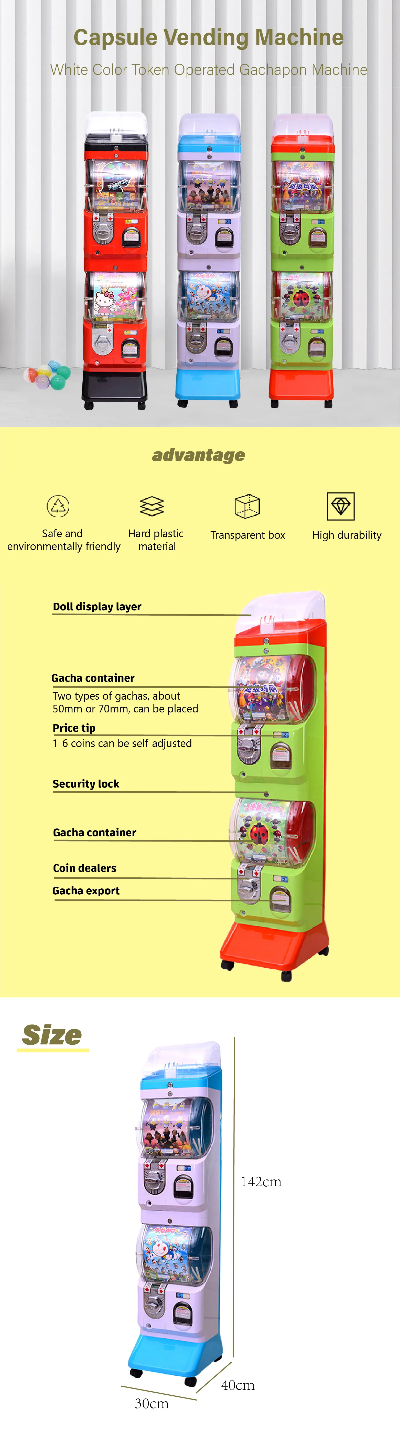 Factory Price Mechanical Arcade Amusement Capsule Toy Vending Machine ...