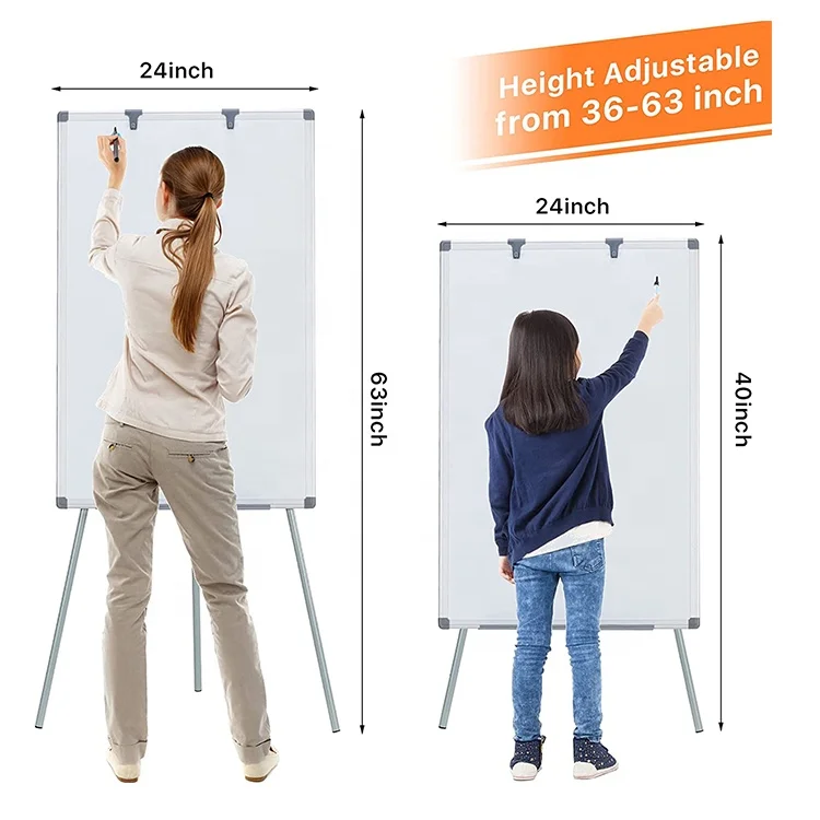 Triangular Flip Chart Whiteboard Easel Folding Flipchart Board Height ...