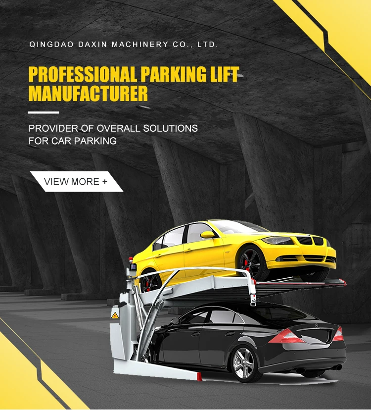 2000kg Load Smart System Mini Hydraulic Two Post Car Tilting Stacking ...