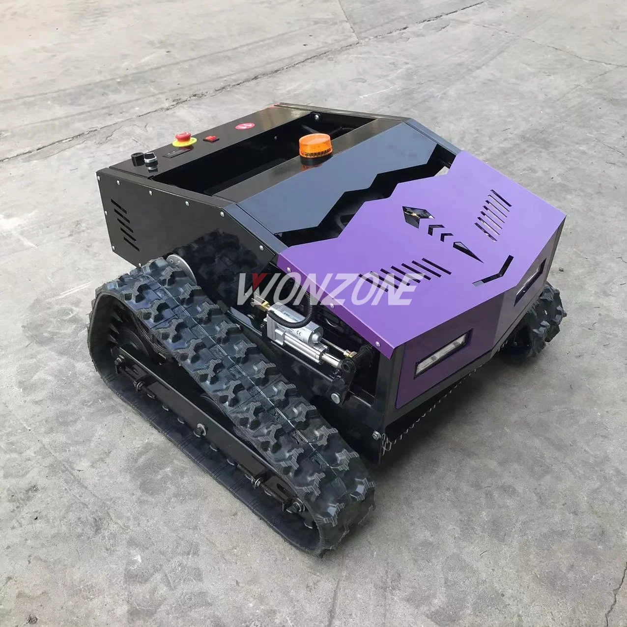 Rubber Crawler Robot Lawn Mower Robotic Lawn Mower Mini Garden Remote ...