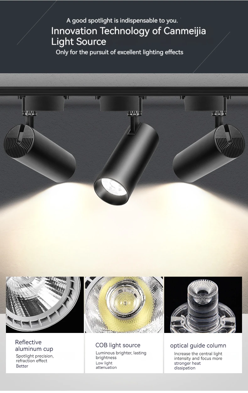 Modern Indoor Commercial Lighting with Adjustable Tracklights