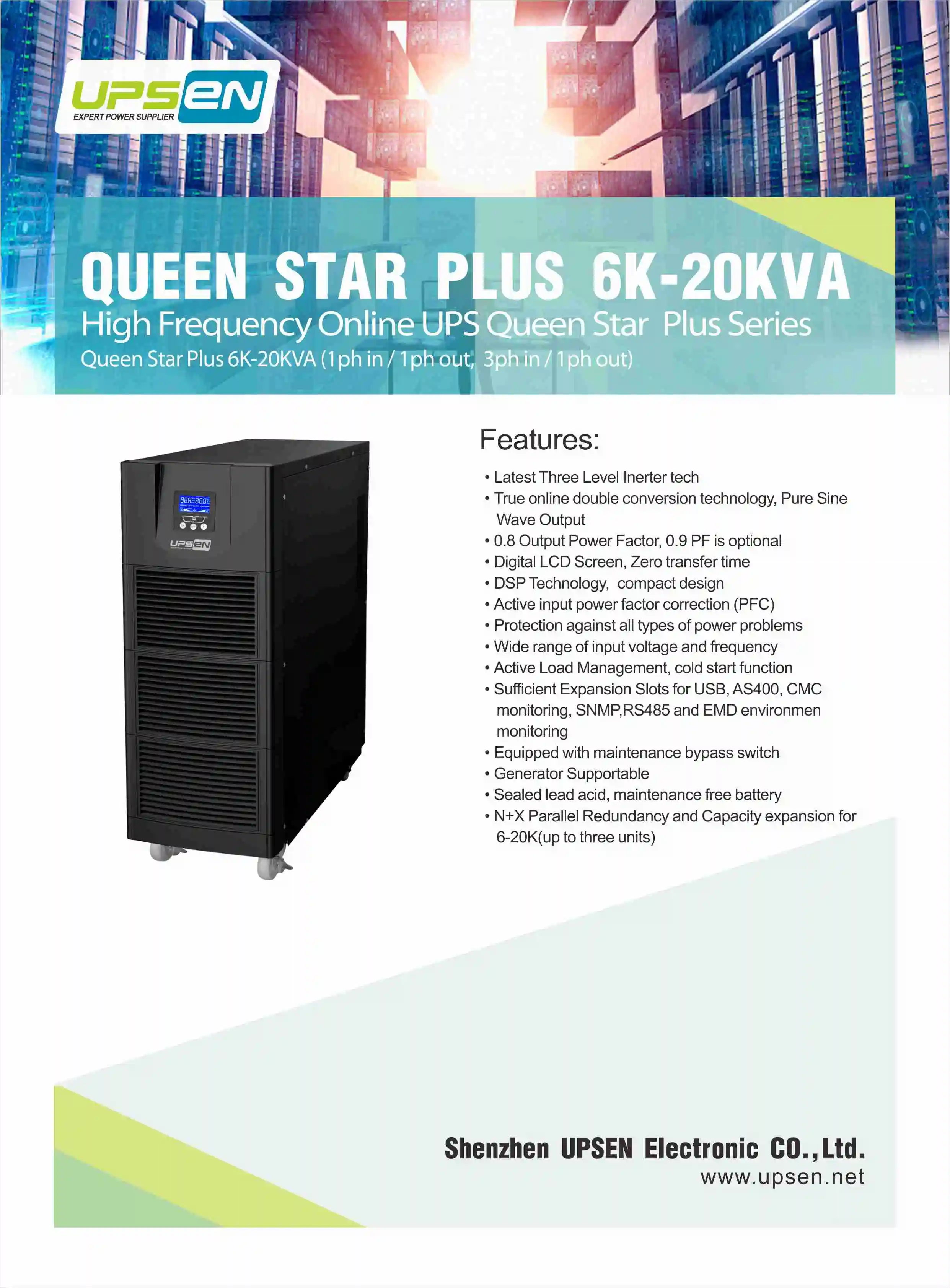 Online Ups Double Conversion Pure Sine Wave Output With Digital Lcd ...