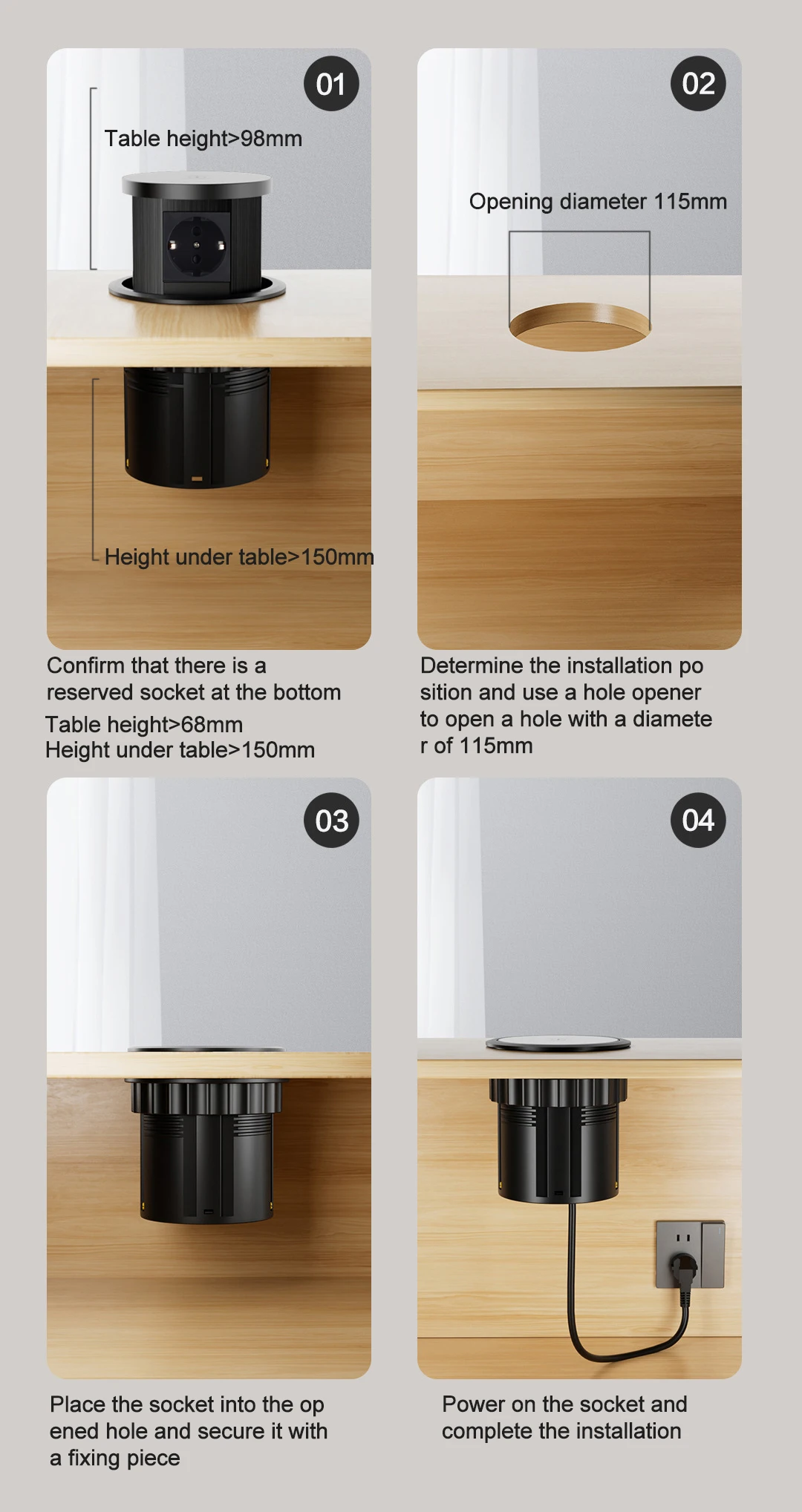 Eu Sockets Smart 220v Low Price Customizable Sockets Pneumatic Hidden ...