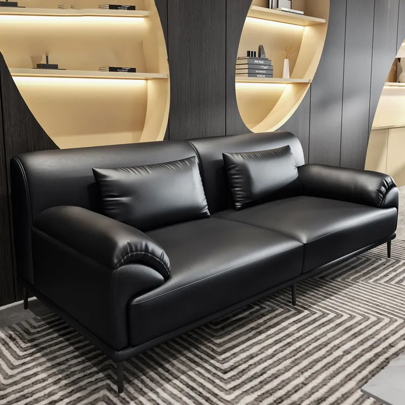 Black Couch Set Sofa Set Vip Room Waiting Area Designs Small Office ...