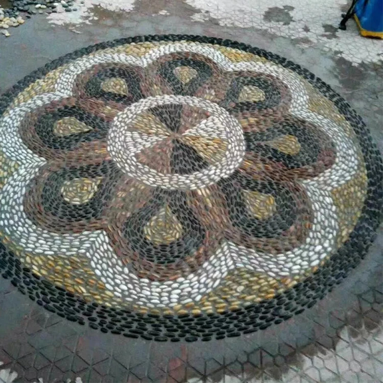 Natural Oval Cobbles & Pebbles For Gardens Pebble Stone Round Medallion ...