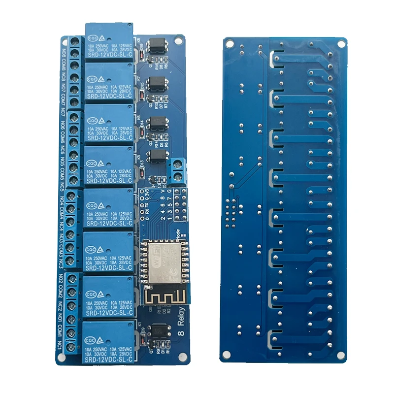 Wifi 8 Channel Relay Module Esp8266 Development Board 5v Or 12v Voltage ...