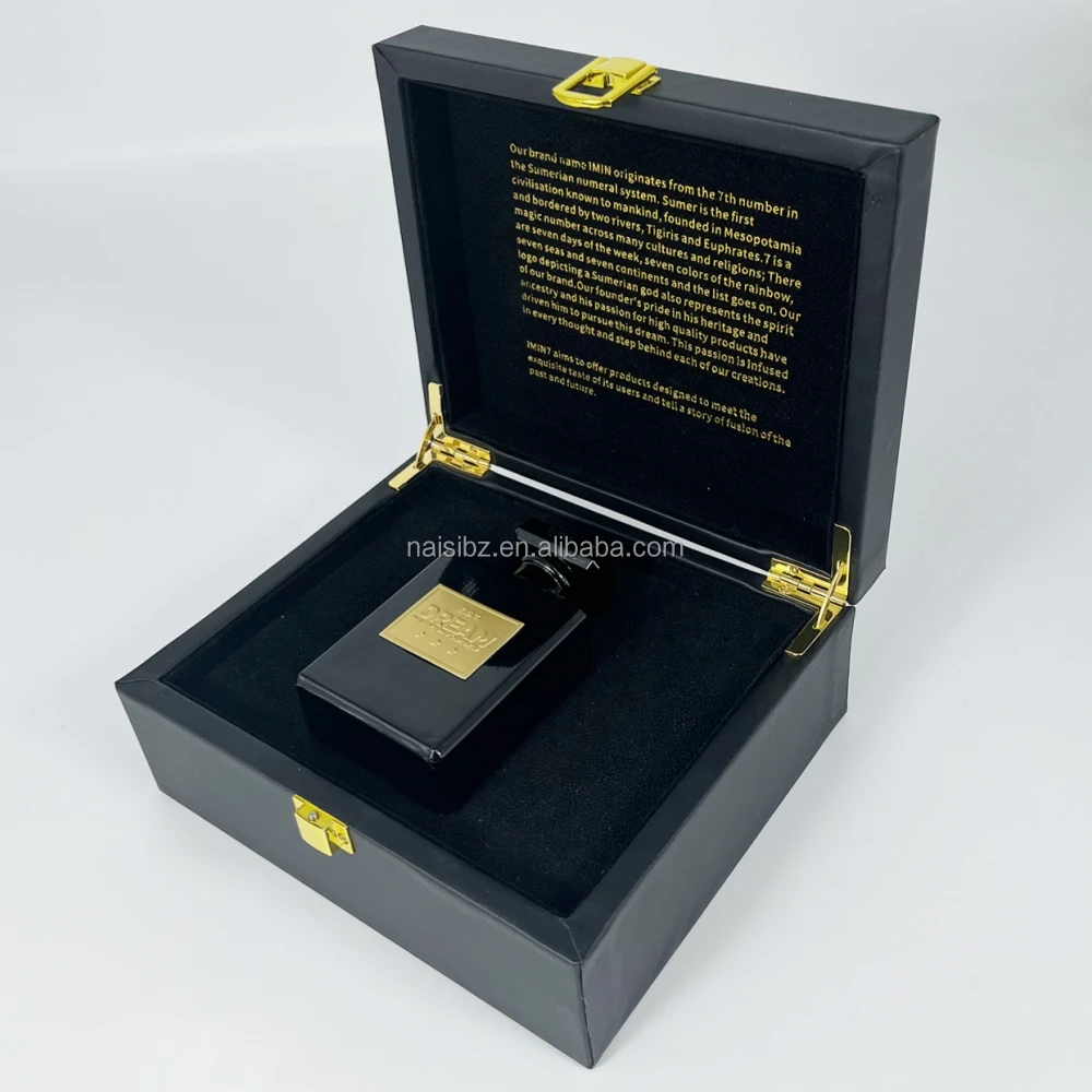 Custom Luxury Mdf Wood Leather Box Arabic Oils Oud Perfume Attar Bottle ...