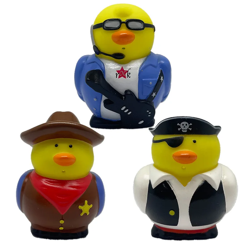 Rockstar PVC Bath Duck Tiny Squeaky Plastic Duck for Babies for ...