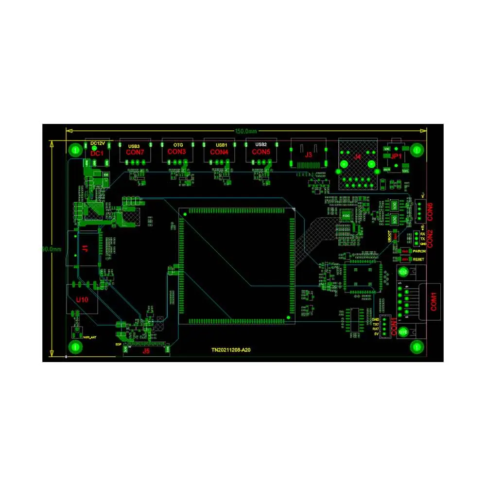 Multimedia Player Interactive Whiteboard Motherboard Rockchip Rk3566 ...
