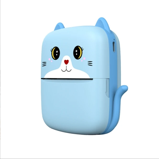 Mini Cat Printer Inkless With Thermal Paper Adhesive Photo Label ...