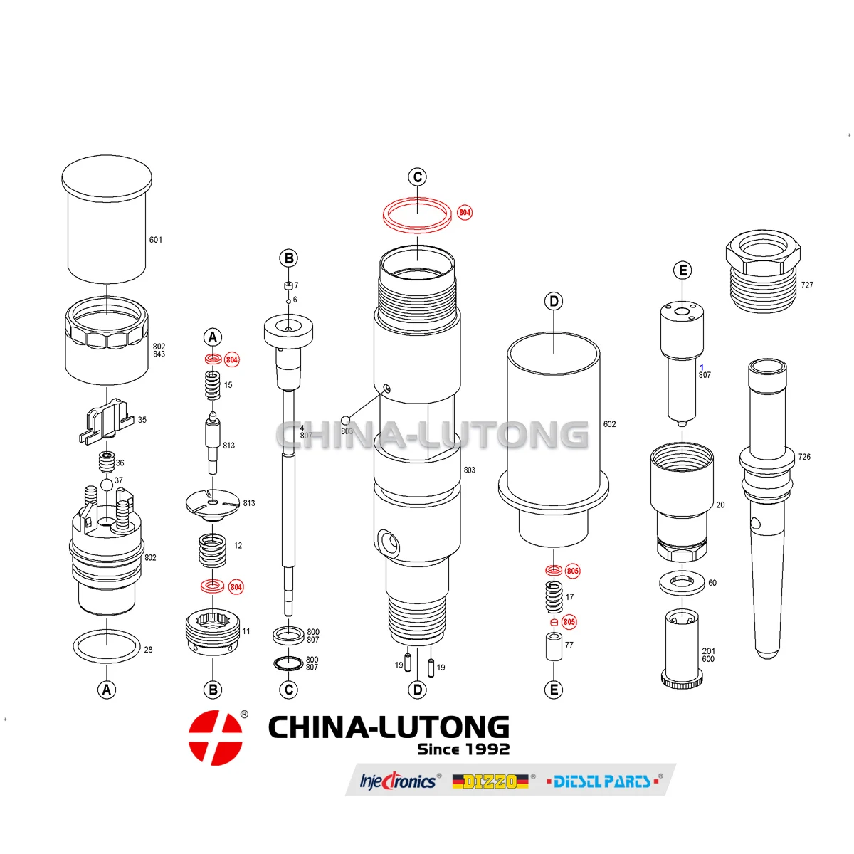 0445120310 Common Rail Engine Injector 0 445 120 310 Diesel Injection ...