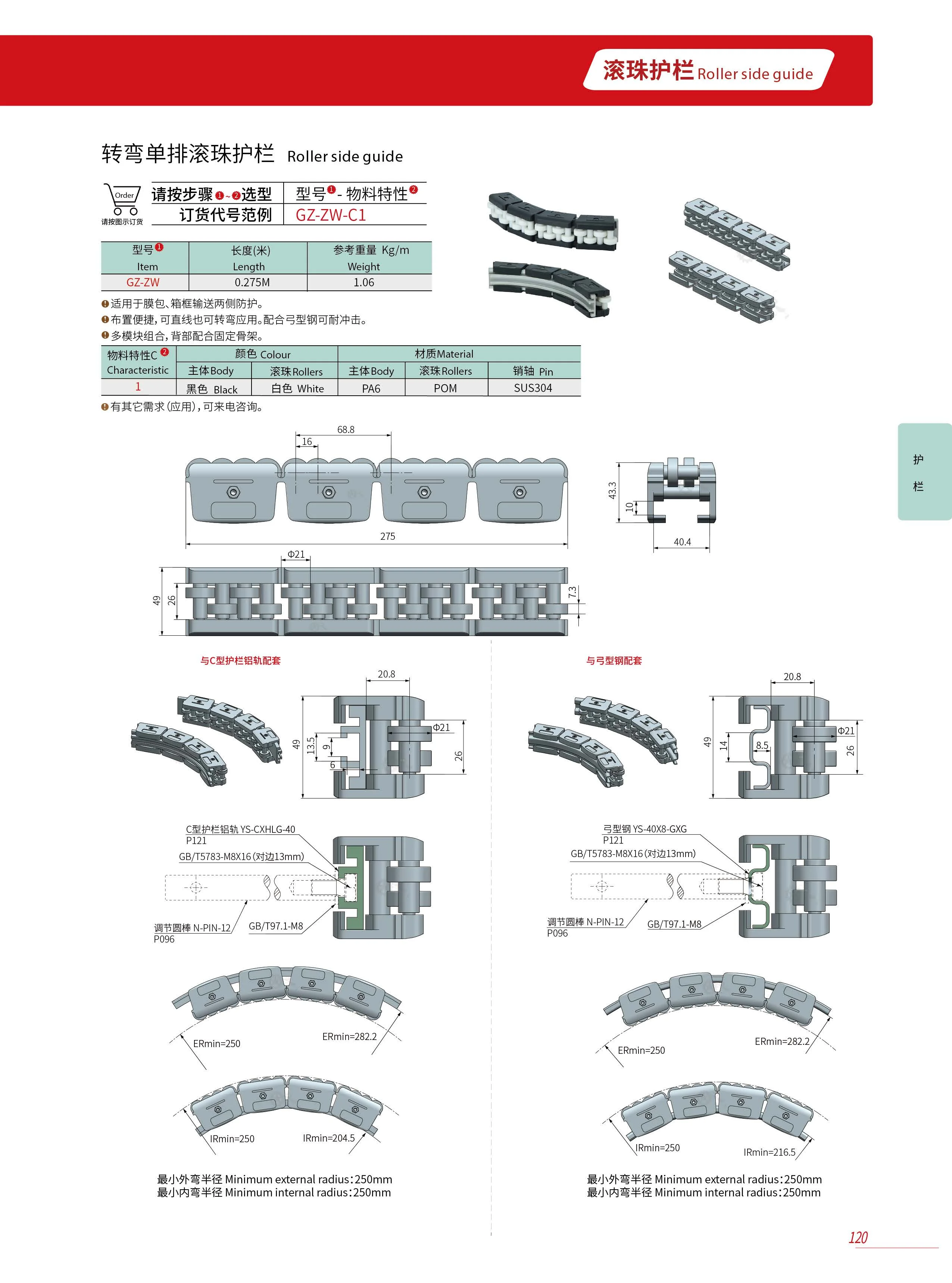 Plastic Roller Guide for Conveyor - Durable & Efficient