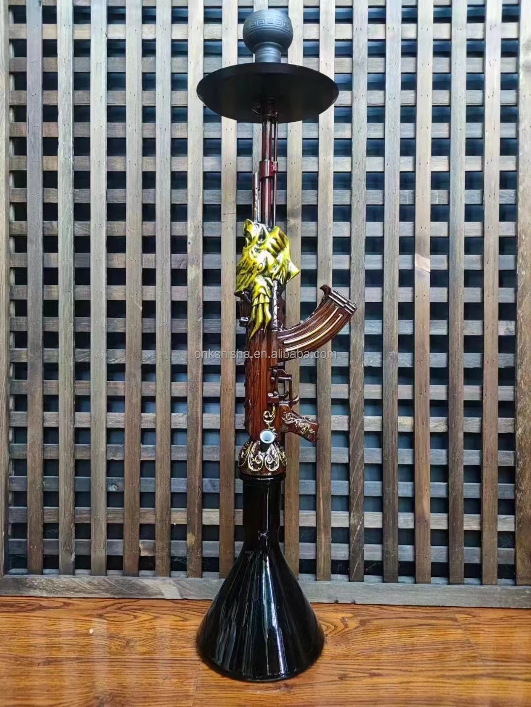 Rts Ak-47 Hookah Gun Shape Shisha Set With Glass Luxury Metal Ak-47 ...