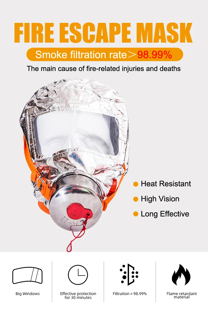 Self-Life-Saving Respirator Lifesaving Firefighter Protective Smoke ...