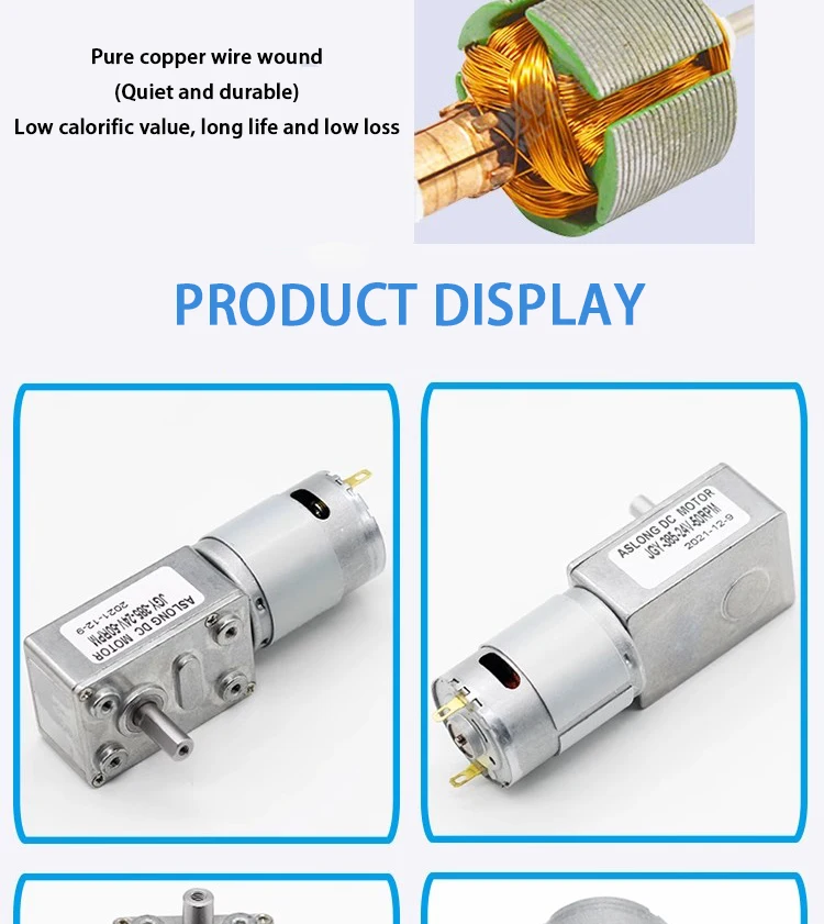 Jgy-385 Mini Dc Turbo Worm Reduction Right Angle Motor With Metal Gear ...