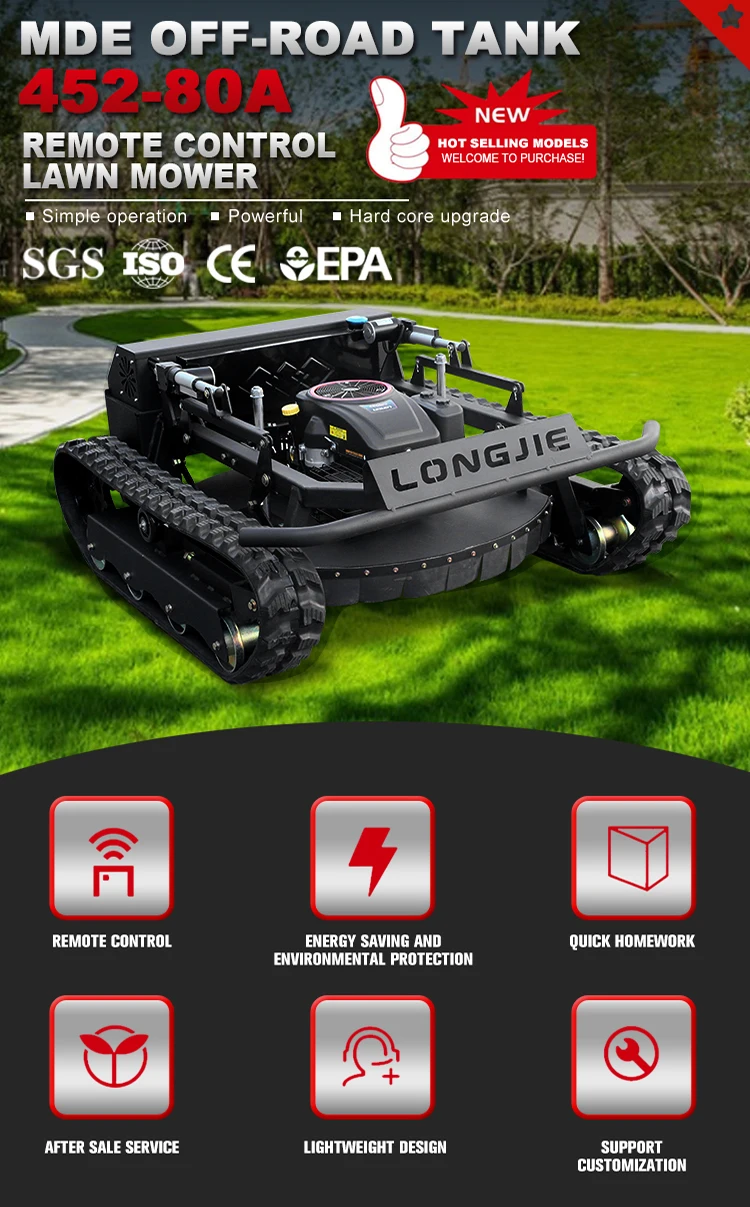 Long Jie 452-800 4-Stroke Gasoline GPS Zero Turn Lawn Mowers