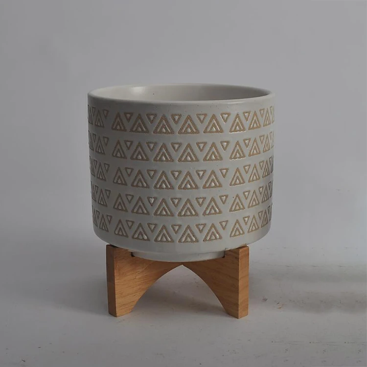 Decorative Ceramic Pots for Indoor Plants - Bunga Geometris