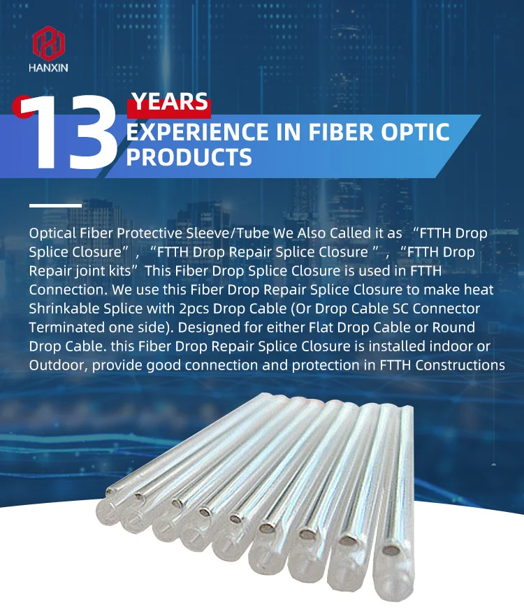 High Quality 40mm 45mm 50mm 60mm FTTH Drop Splice Closure Single Fiber ...