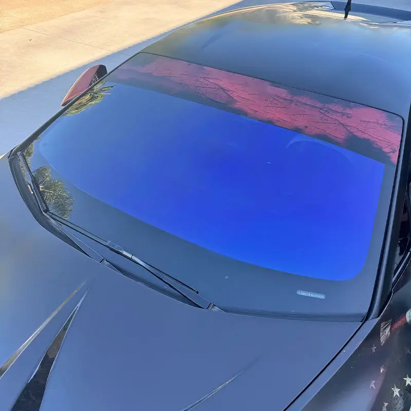 Blue Chameleon Tint Car Window Film Sunset Red Chameleon Tint Vlt 70% ...