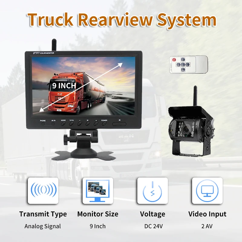 Wireless Reversing Camera Kit For Trucks And Buses With 2.4ghz Digital ...