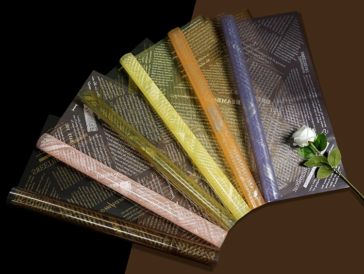 Korean Waterproof Flower Packaging Paper,Printed Bouquet Flower ...