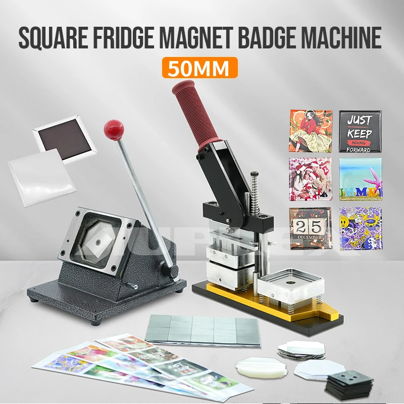 50mm Square Badge Machine - DIY Fridge Magnets & Badges