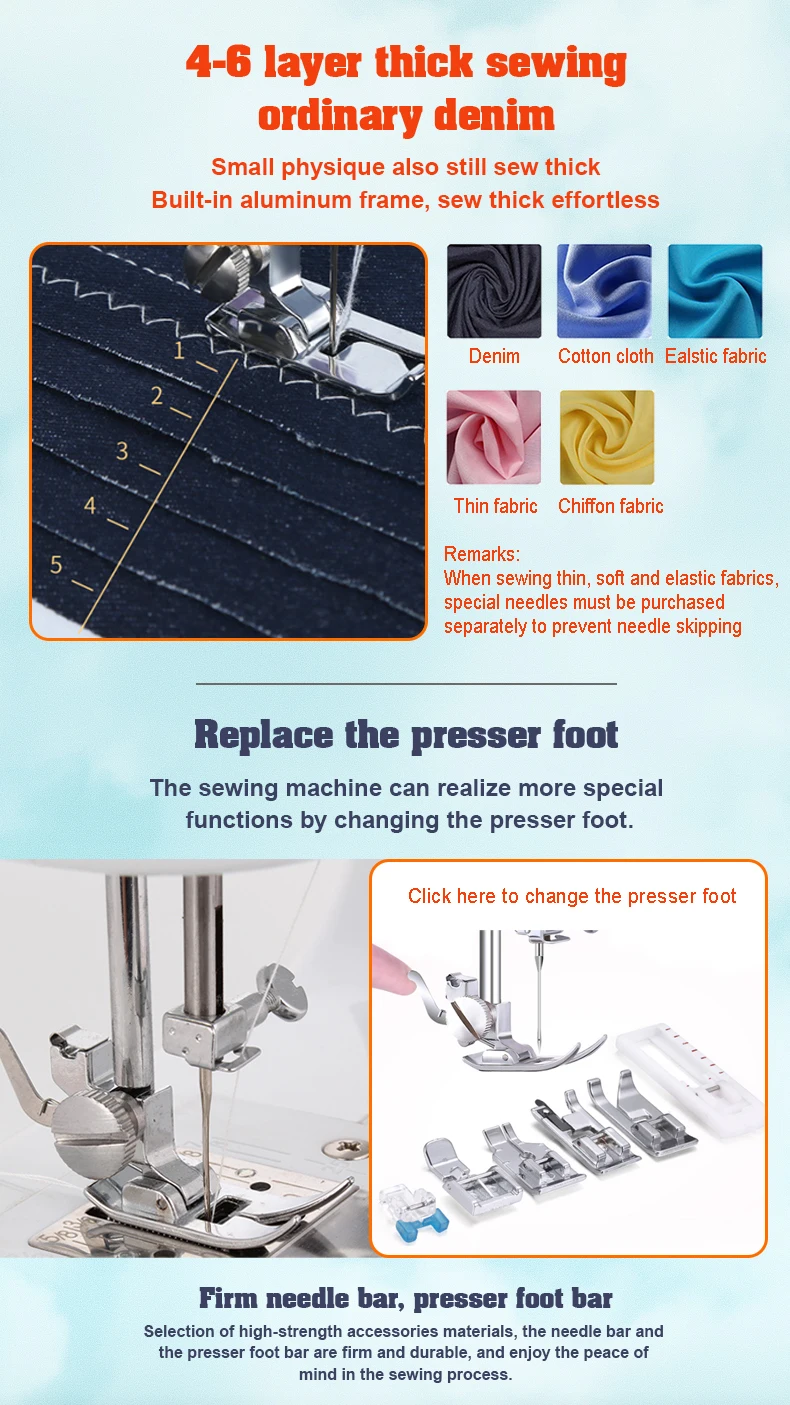 Multi-function High Speed Dressmaker Sewing Machine FHSM-520