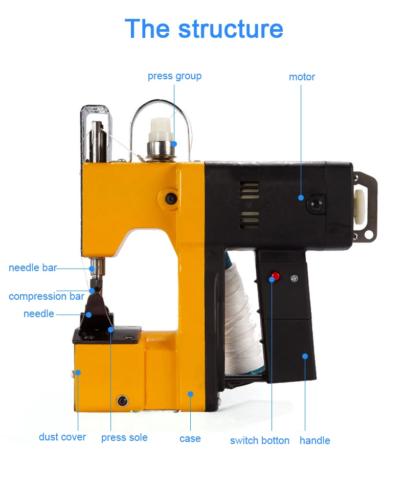 GK9-890 Portable Bag Closer Machine - High Accuracy & Speed