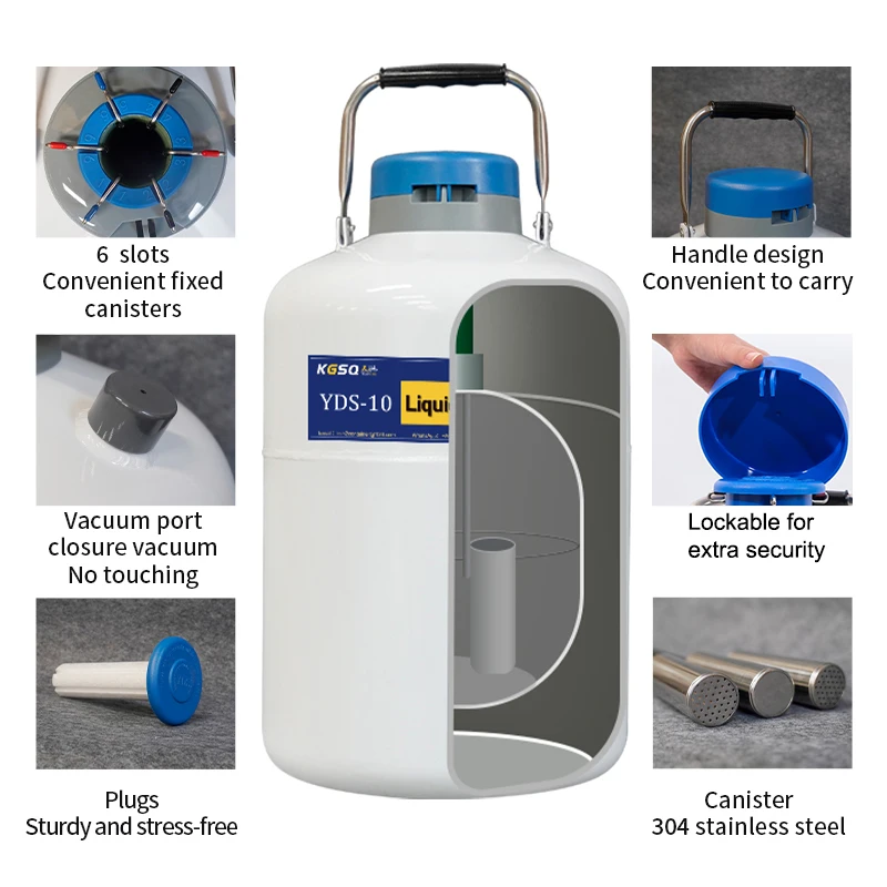 10l Dewar Vessel Liquid Nitrogen Bottle Semen Liquid Nitrogen Container Price - Buy Dewar Tank ...