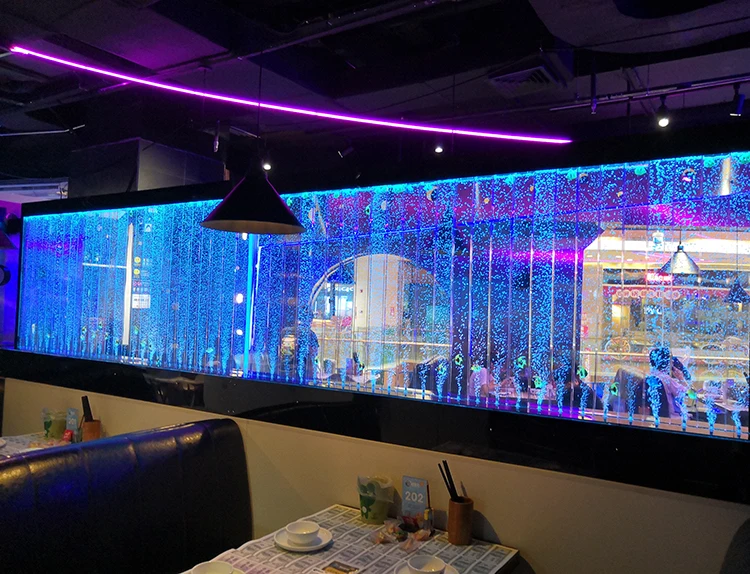 Modern Luxury LED Acrylic Aquarium Water Bubble Wall Screen