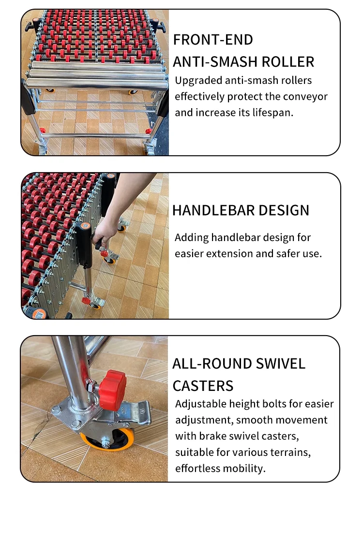 X-YES Skate Wheel Conveyor Gravity Conveyor Roller Unloading Roller ...